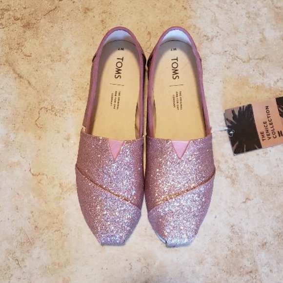 Toms | Shoes | Toms Rose Glow Iridescent Glitter Wmns Classic | Poshmark